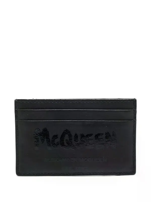 Alexander McQueen Logo-print Leather Cardholder - Black