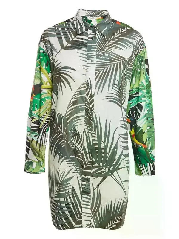Max Mara Diego Tropical-print Shirt Dress