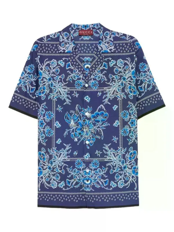 Gucci Bandana-print Shirt - Blue
