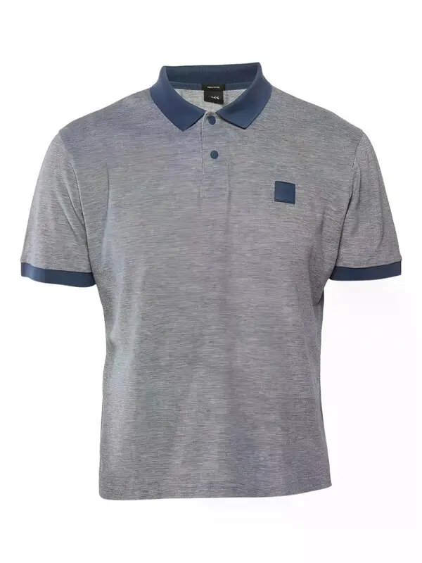 BOSS Logo-detail Cotton Polo Shirt - Grey