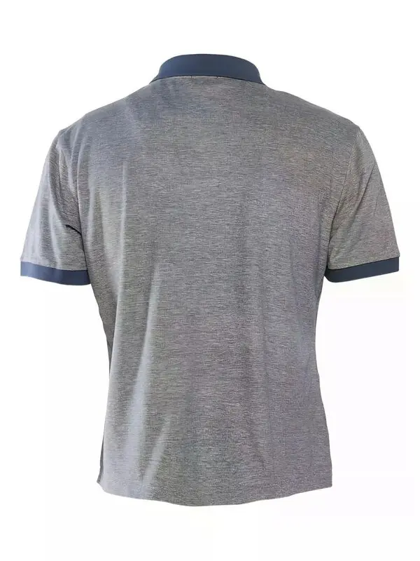 BOSS Logo-detail Cotton Polo Shirt - Grey
