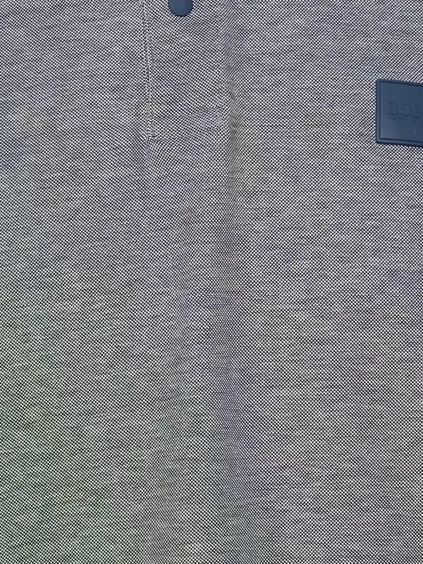 BOSS Logo-detail Cotton Polo Shirt - Grey