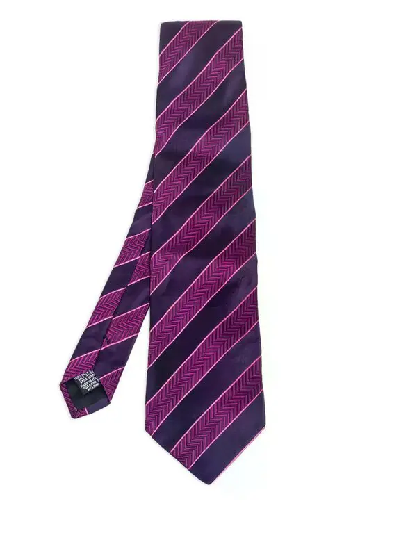 BOSS Striped Silk Neck Tie - Purple