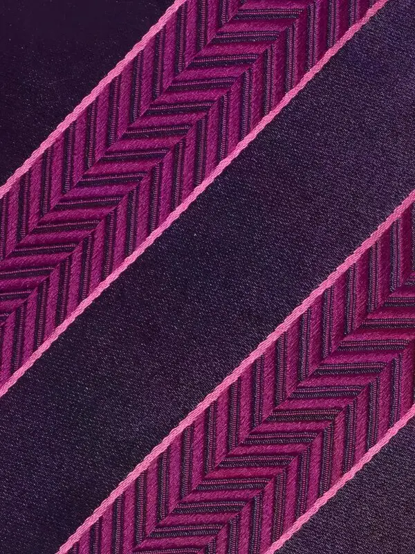 BOSS Striped Silk Neck Tie - Purple