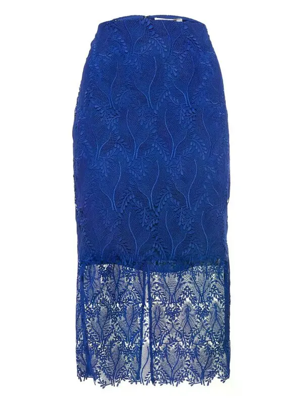 Diane Von Furstenberg Lace Pencil Skirt - Blue