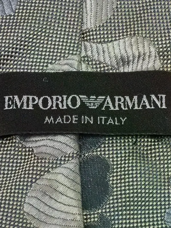 Emporio Armani Floral-print Silk Tie - Grey