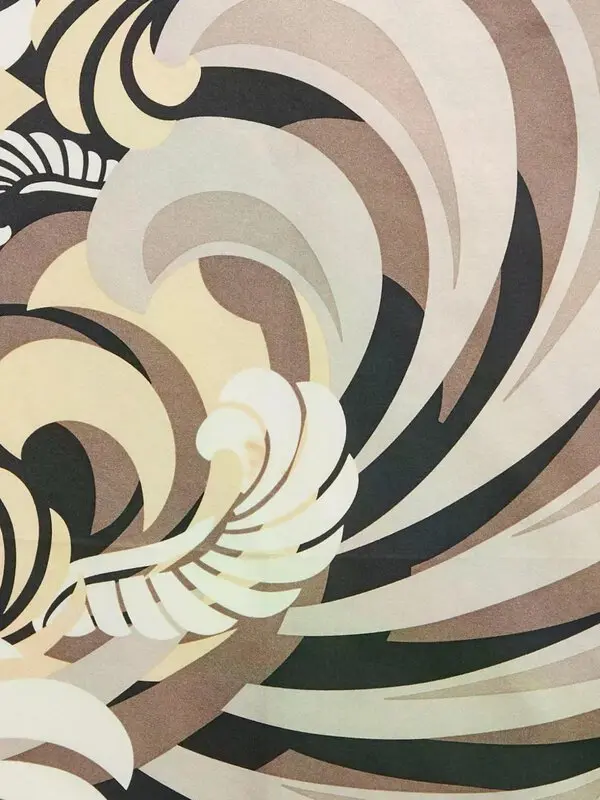 WEINGRILL 2000s Abstract-print Silk Scarf