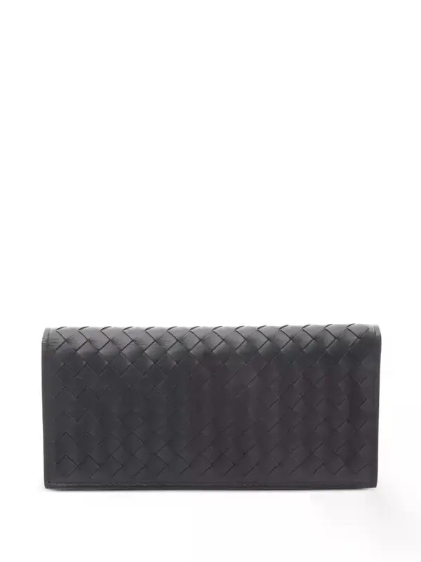 Bottega Veneta 2020s Intrecciato Bi-fold Wallet - Black