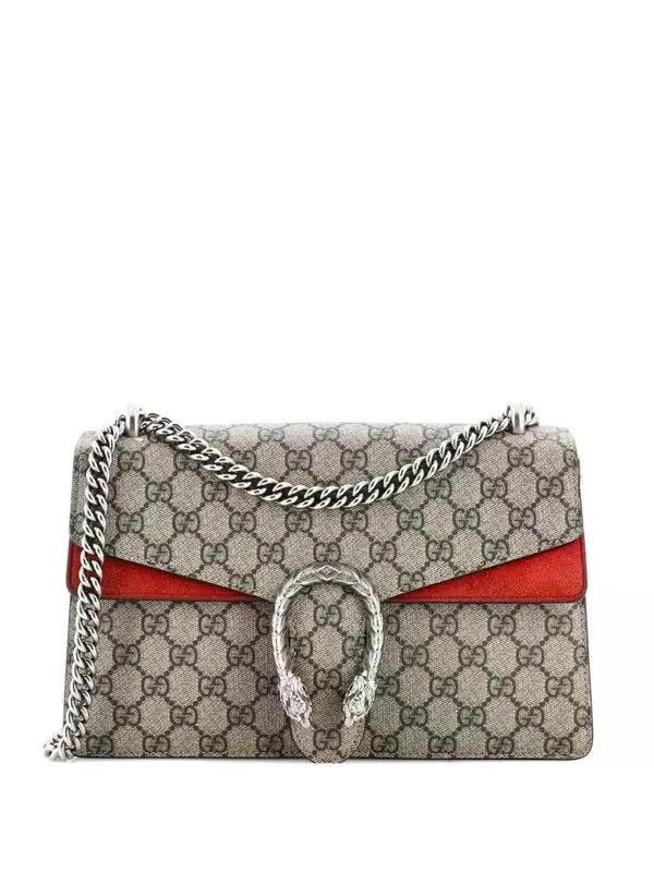Gucci Dionysus Small Shoulder Bag Gg Coated Canvas - Brown