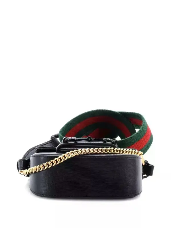 Gucci Horsebit 1955 Flap Wallet With Strap - Black