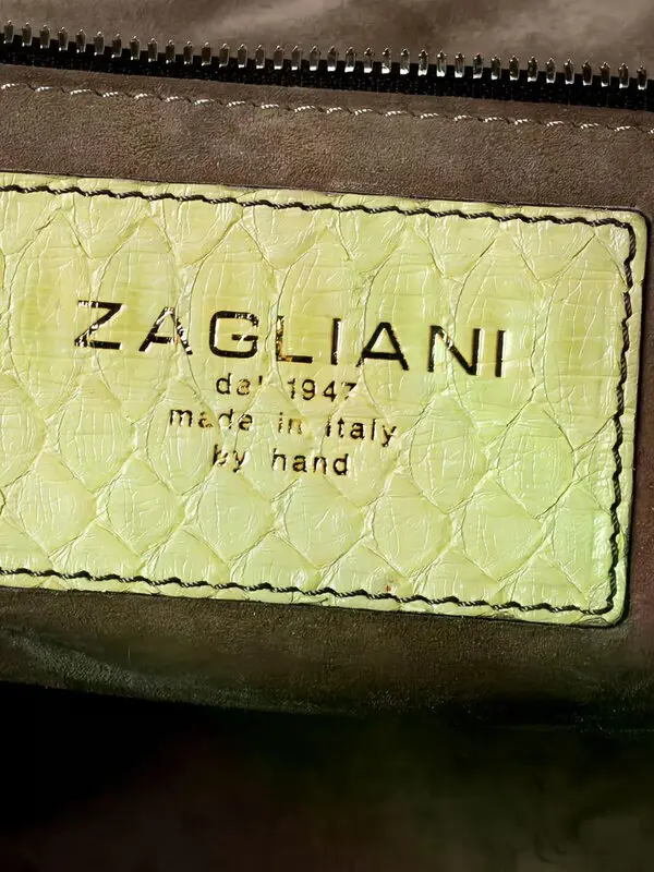 ZAGLIANI  2014 Leather And Python Satchel