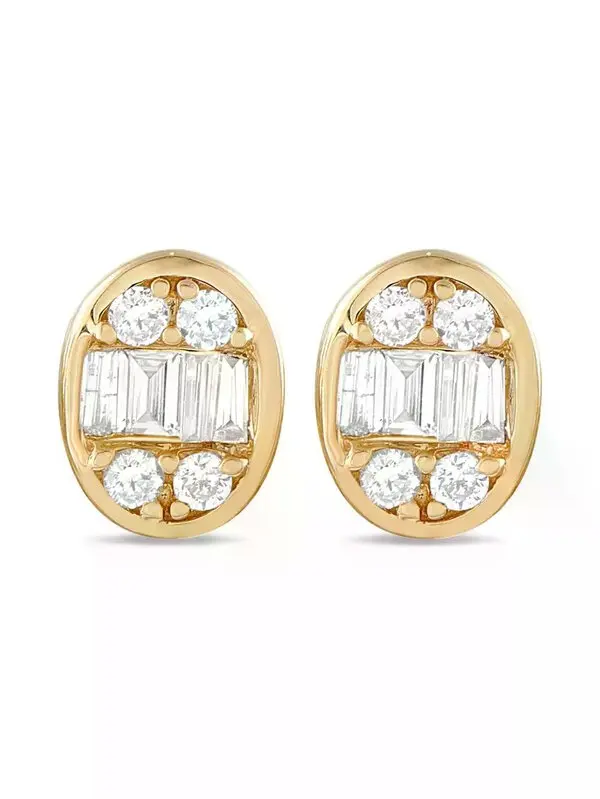 LB EXCLUSIVE 14k Yellow Diamond Stud Earrings - Gold