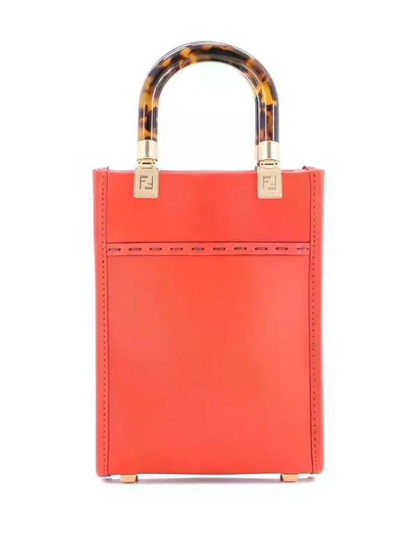 Fendi Sunshine Shopper Tote Leather Mini Crossbody Bag