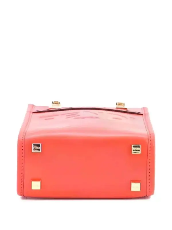 Fendi Sunshine Shopper Tote Leather Mini Crossbody Bag