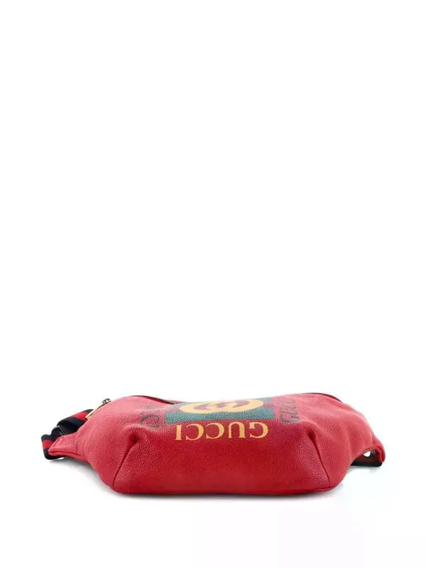Gucci Logo Printed Leather Belt Bag