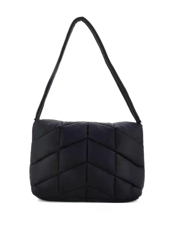 Saint Laurent Loulou Puffer Econyl Shoulder Bag - Black