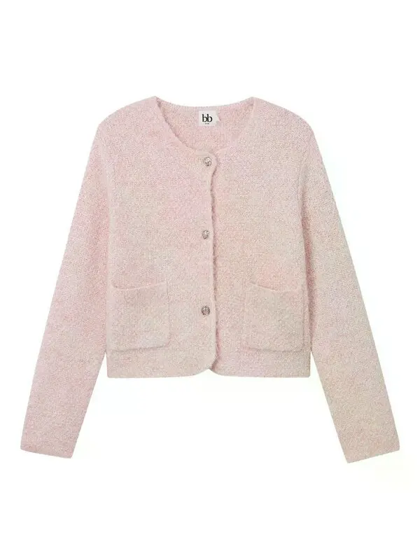 B+AB Buttoned Cardigan With Pockets - Pink