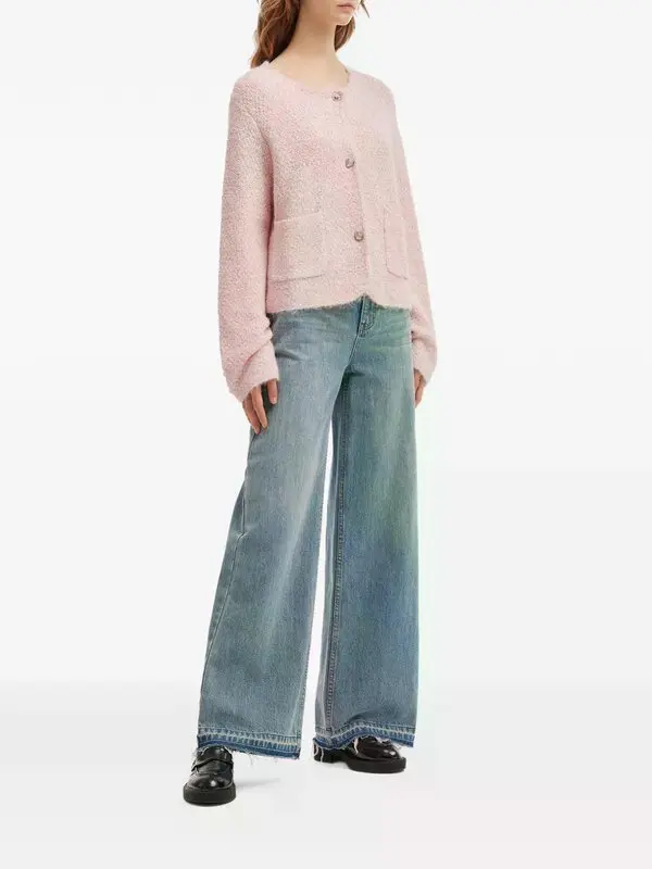 B+AB Buttoned Cardigan With Pockets - Pink
