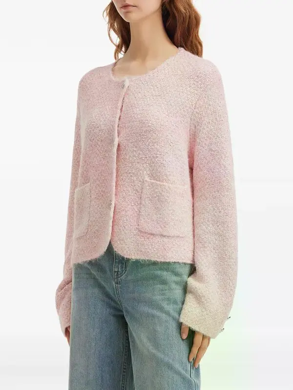 B+AB Buttoned Cardigan With Pockets - Pink