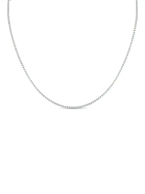 LB EXCLUSIVE 18k White Gold Diamond Tennis Necklace - Silver