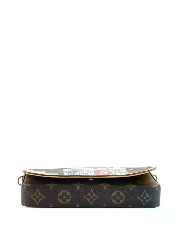 LOUIS VUITTON Felicie Pochette Limited Edition Vivienne Xmas Monogram Canvas - Brown