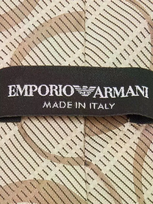Emporio Armani 2000s Circle-pattern Silk Tie