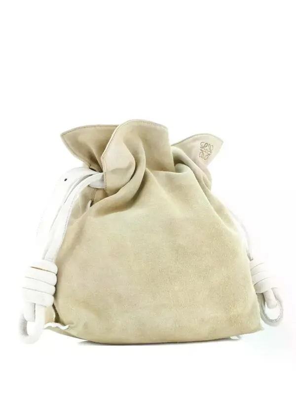 Loewe Flamenco Knot Suede Shoulder Bag