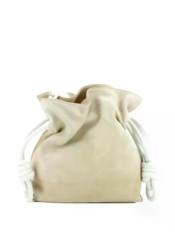Loewe Flamenco Knot Suede Shoulder Bag