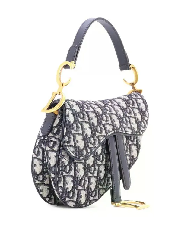 Dior Saddle Handbag Oblique Canvas Mini Shoulder Bag - Blue