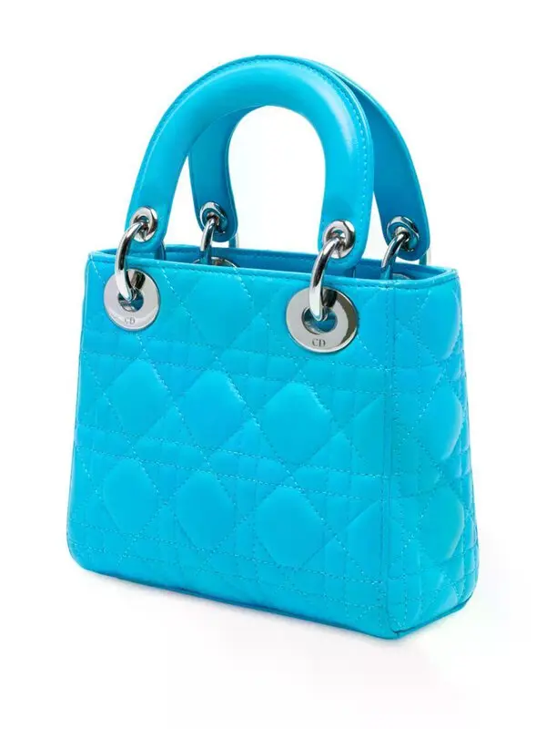 Dior 2014 Mini Lambskin Cannage Lady Satchel