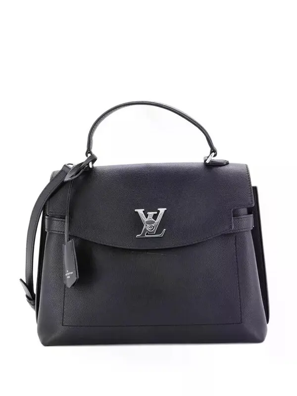 LOUIS VUITTON Lockme Ever Handbag Mm Leather Satchel - Black
