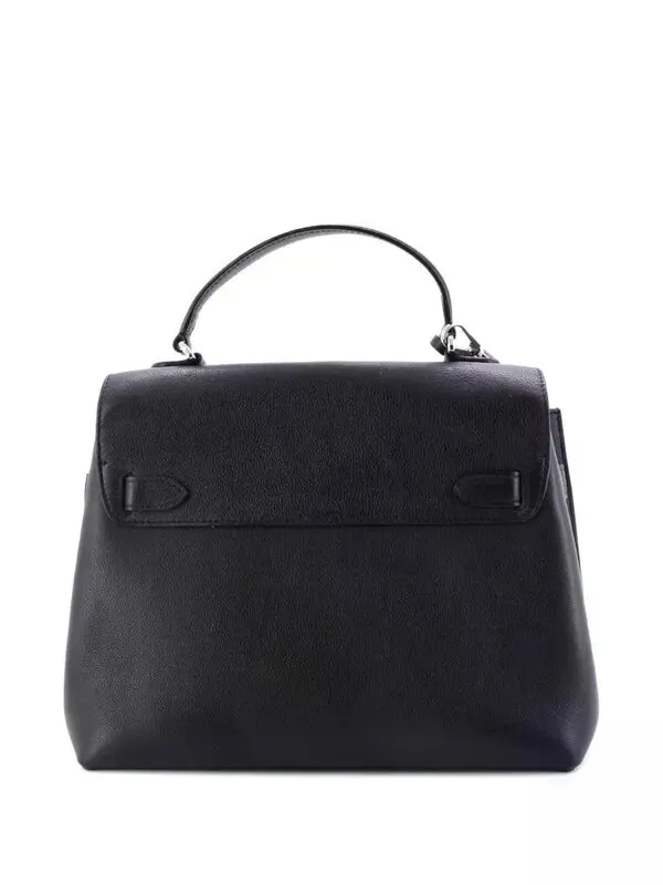LOUIS VUITTON Lockme Ever Handbag Mm Leather Satchel - Black