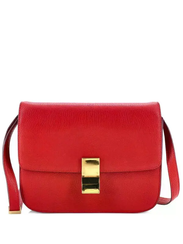 Celine Classic Box Bag Grainy Leather Medium - Red