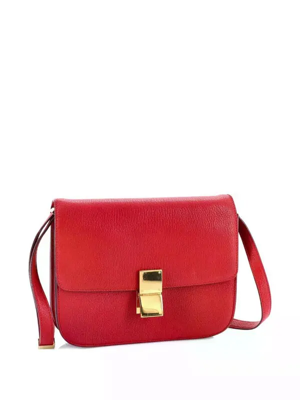 Celine Classic Box Bag Grainy Leather Medium - Red