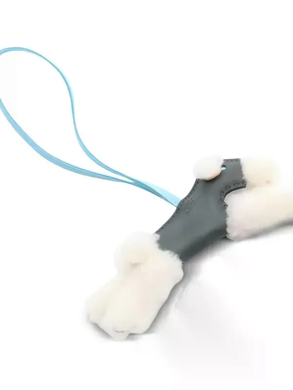 Hermès Lamb-fur Bag Charm - Grey