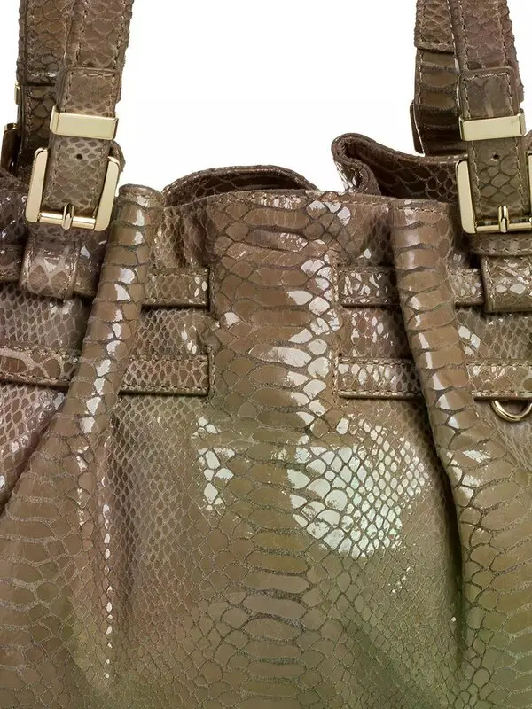 Michael Kors Python Effect Patent Leather Shoulder Bag