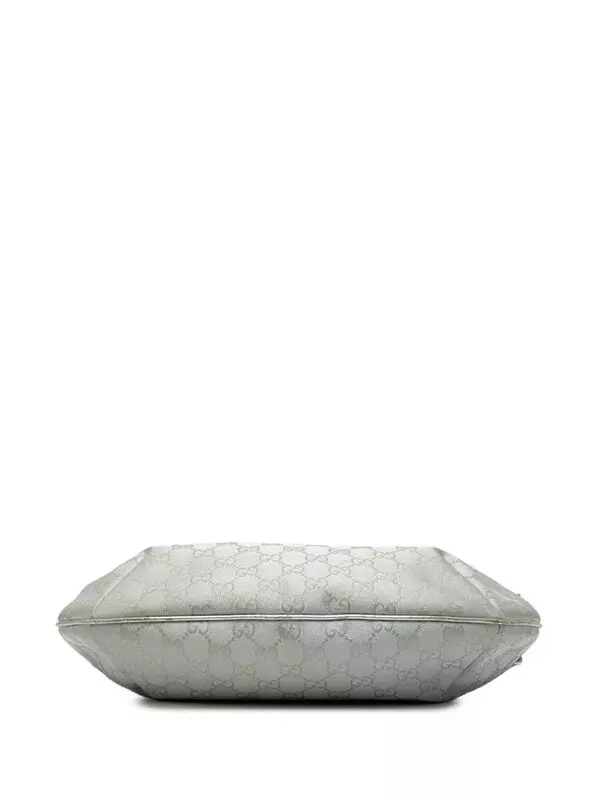 Gucci Gg Imprime Web Crossbody Bag - Silver