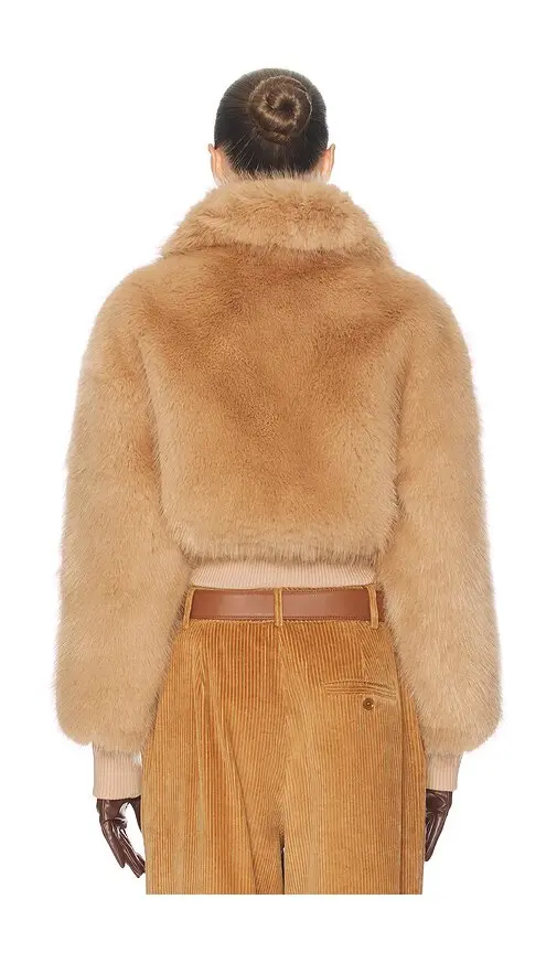 HELSA Faux Fox Bomber Jacket