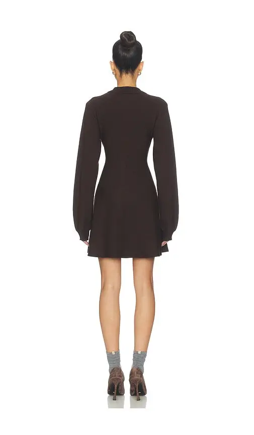 ROTATE BY BIRGER CHRISTENSEN Slinky Knit Polo Dress - Mole