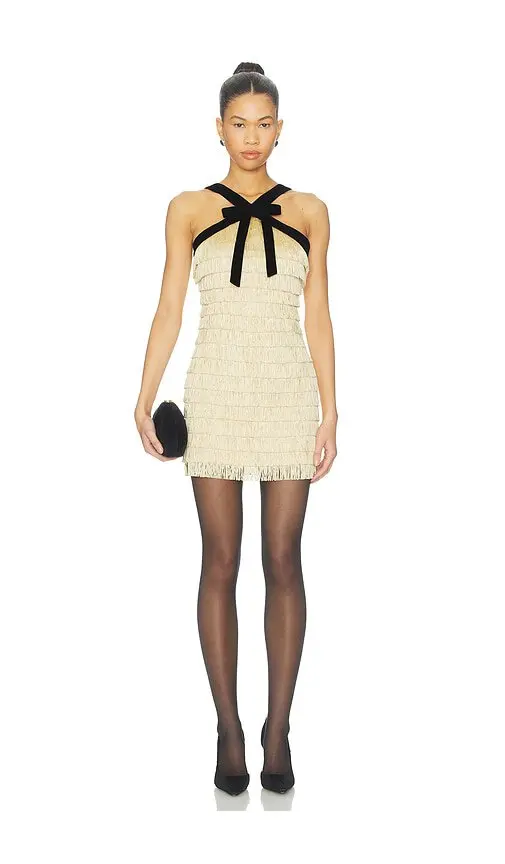Maude Club Autumn Dress - Gold Fringe
