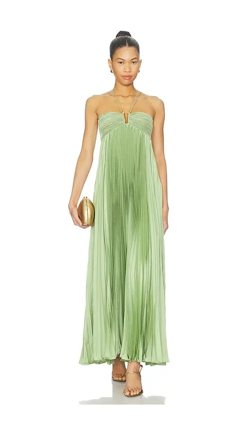 AMUR River Pleated Gown