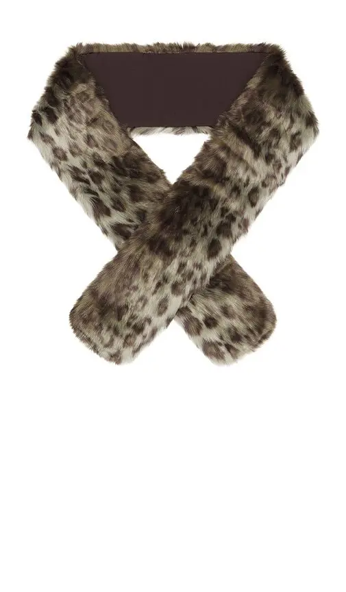 UNREAL FUR West End Scarf In Green - Green Leopard