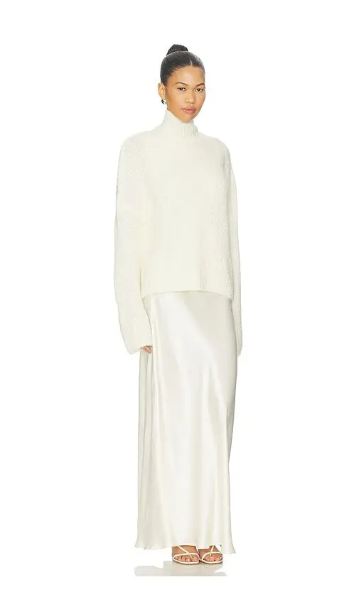 SOVERE / Verse Combo Knit Sweater - Cream