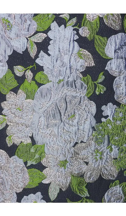 SAU LEE Jackson Jacquard Gown - Blue Multi
