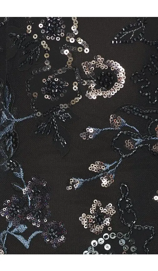 SAU LEE Sequin Embellished Maxi Dress - Black