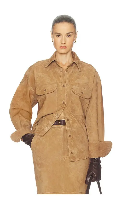 HELSA Suede Overshirt