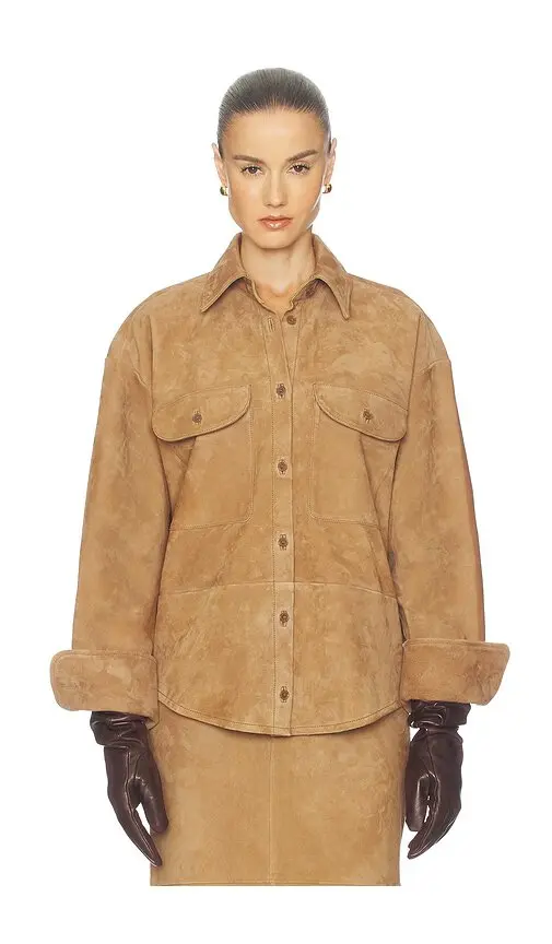 HELSA Suede Overshirt