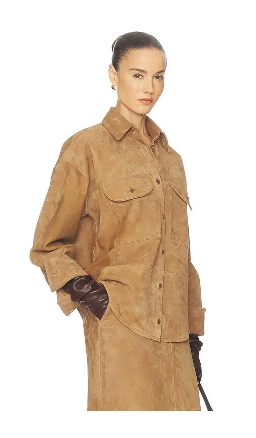 HELSA Suede Overshirt