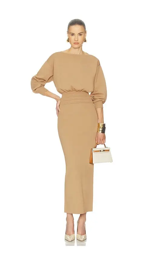 Helsa Hildie Maxi Dress - Camel | Editorialist
