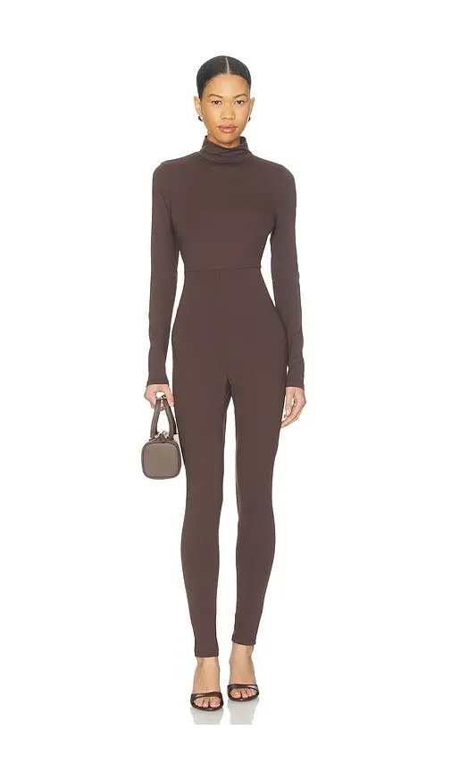 Susana Monaco Carryover Mock Neck Jumpsuit - Java